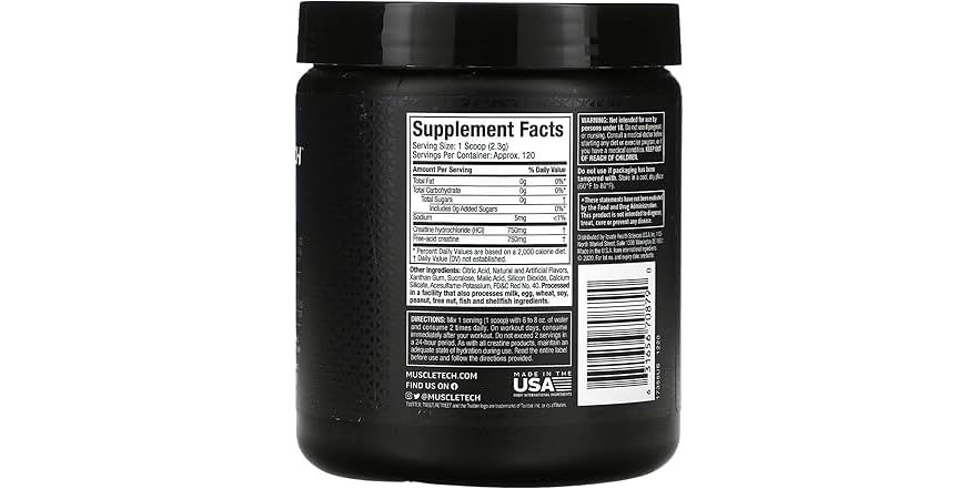 MuscleTech Cell-Tech Creatine HCl Formula Fruit Punch Extreme, (120 ...