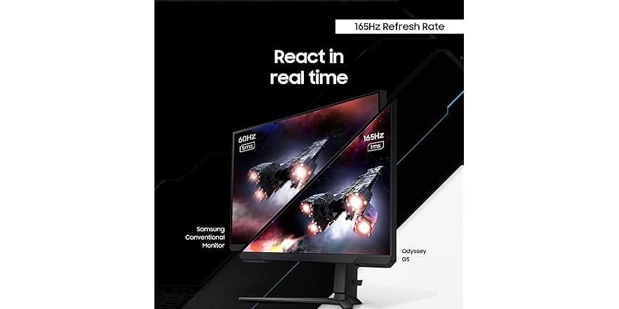 (NEW) Samsung 27" Odyssey G55C Series QHD 1000R Curved Gaming Monitor