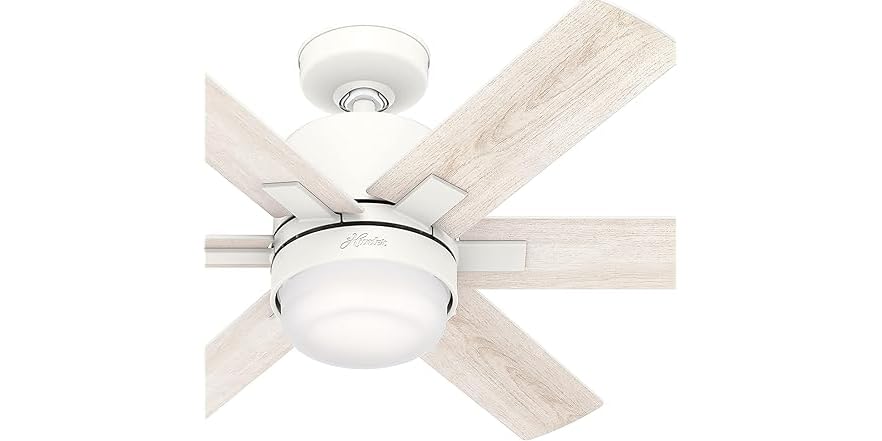 44" Hunter Fan Matte White Ceiling Fan