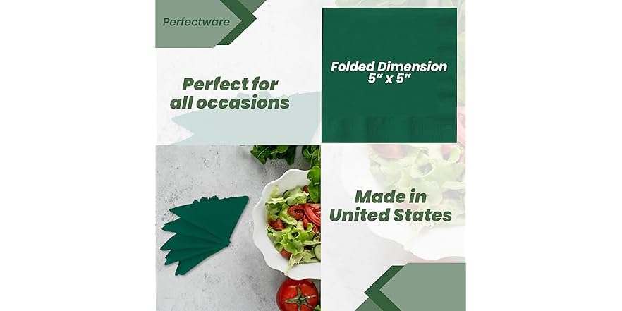 Perfect Stix 150 Pieces Christmas Cocktail Napkins