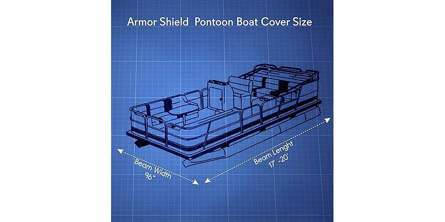 Pyle Universal Boat Storage Cover - 17'-20'L to 96”