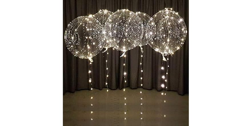 6 PC LED Light up Balloon With Sticks