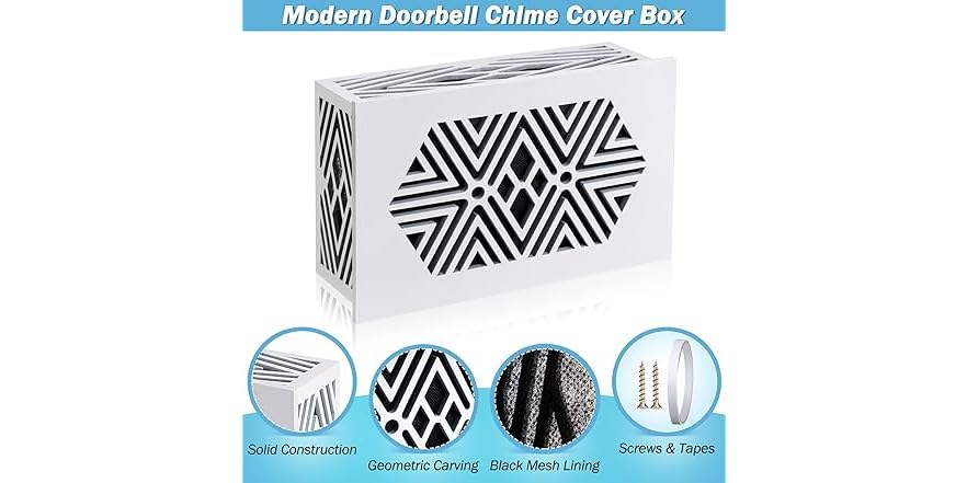 Decorative Doorbell Chime Box White