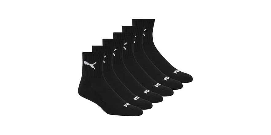 PUMA Men's 12-Pairs High Quarter Crew Socks
