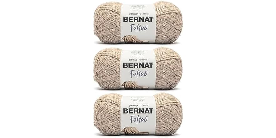 Bernat Felted Buff Fleck Yarn - 3 Pack of 9.2oz/260g