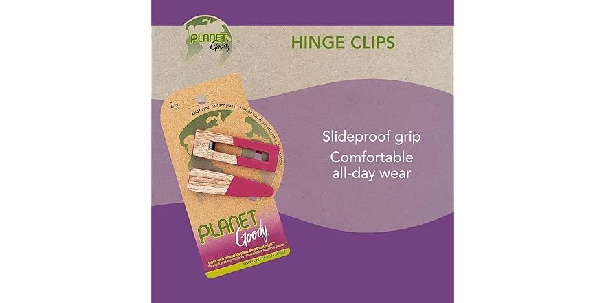 GOODY Planet Hinge Hair Clips Maroon