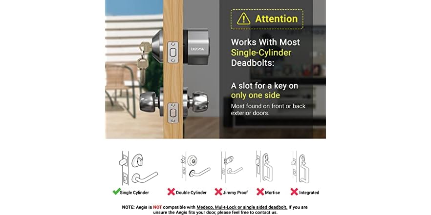 Bosma Aegis Smart Lock w/Fingerprint Keypad Bundle