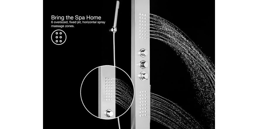 Sutherland Rain Waterfall Shower Panel