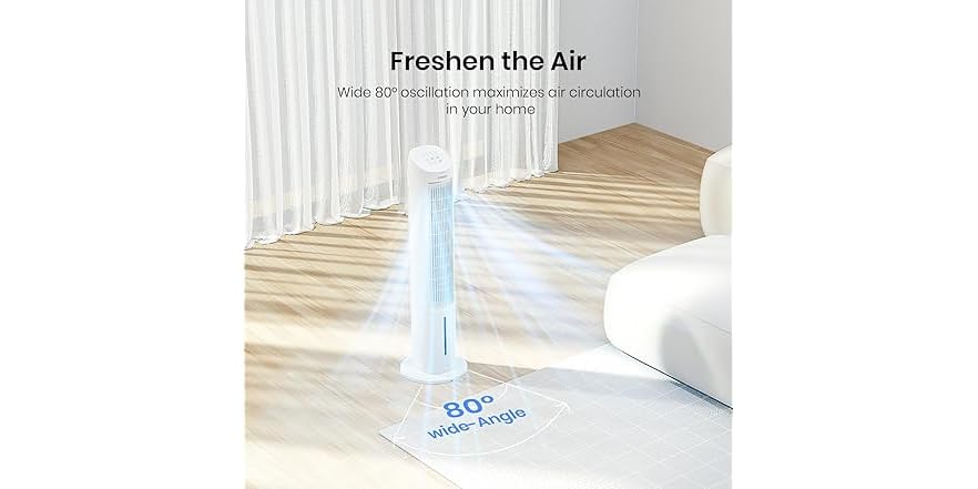 TOSOT Evaporative Air Cooler, 43" Tower Fan (Open Box)