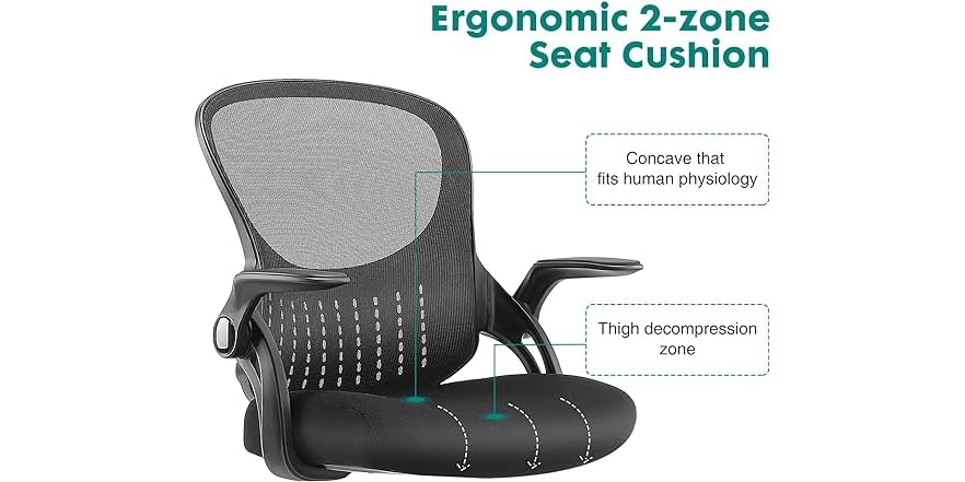 OLIXIS Ergonomic Flip-up Arm Chair