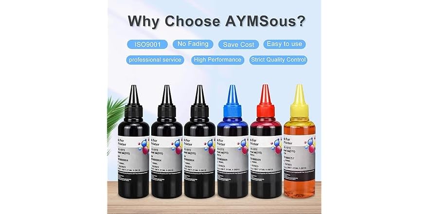 6 Pack Universal Dye Ink Refill Kit
