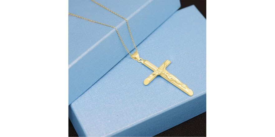 Yeidid Italian Cross Necklace Plated
