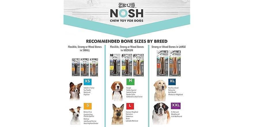 ZEUS Nosh Flexible Dog Chew Bones