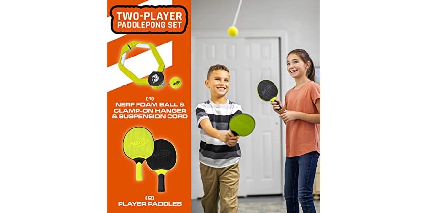 NERF Paddlepong - 2 Player Game Without Table