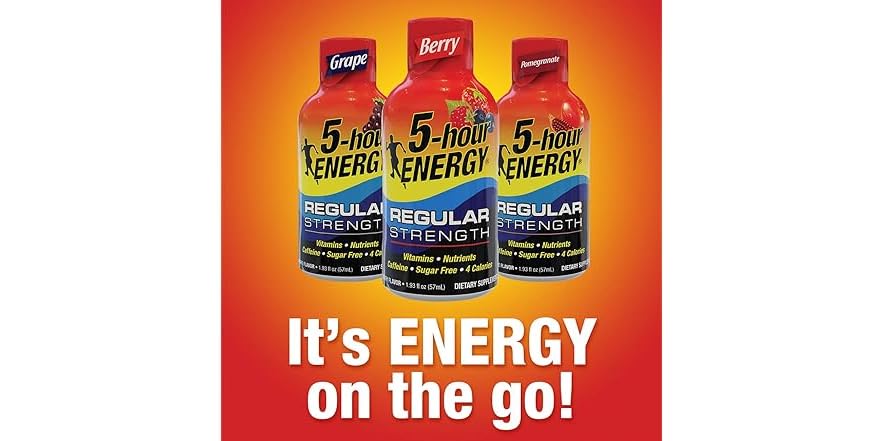 5-hour ENERGY Shot, Regular/Berry, 10ct