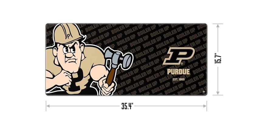 YouTheFan NCAA Purdue Boilermakers Logo Series Desk Pad