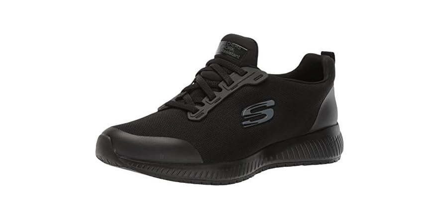Skechers Women's Squad SR Food Service Shoe, Black, 9.5