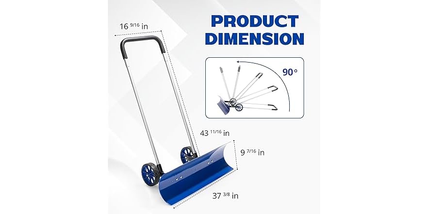 IDZO Snow Plow Shovel with 37-Inch Blade