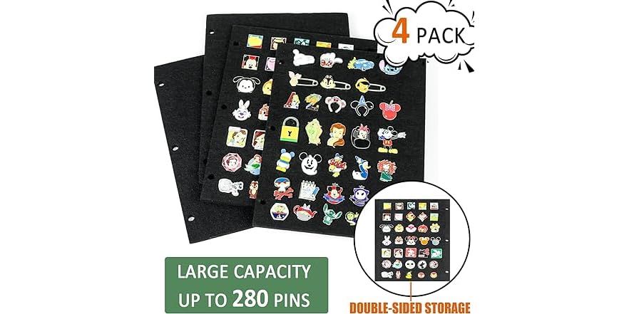 280 Pin Enamel Pin Display Binder