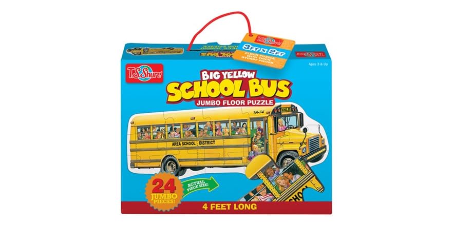 School Bus Jumbo Floor Puzzle