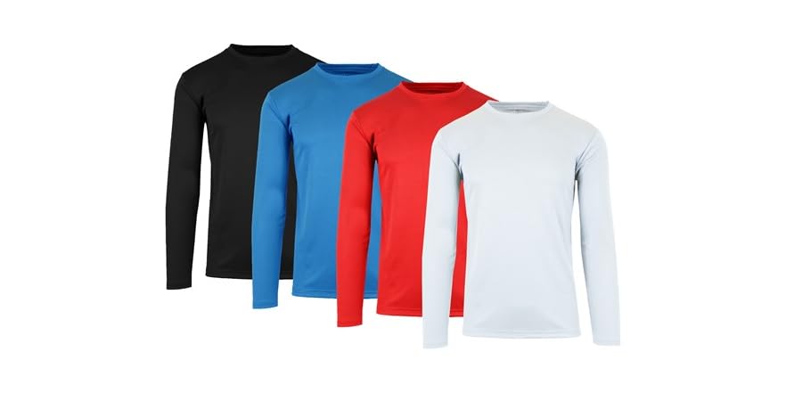 Men's 4PK L/S Performance Shirt