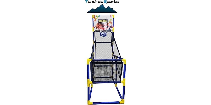 Basketball Hoop Arcade Game, with 4 Balls, Includes Air Pump