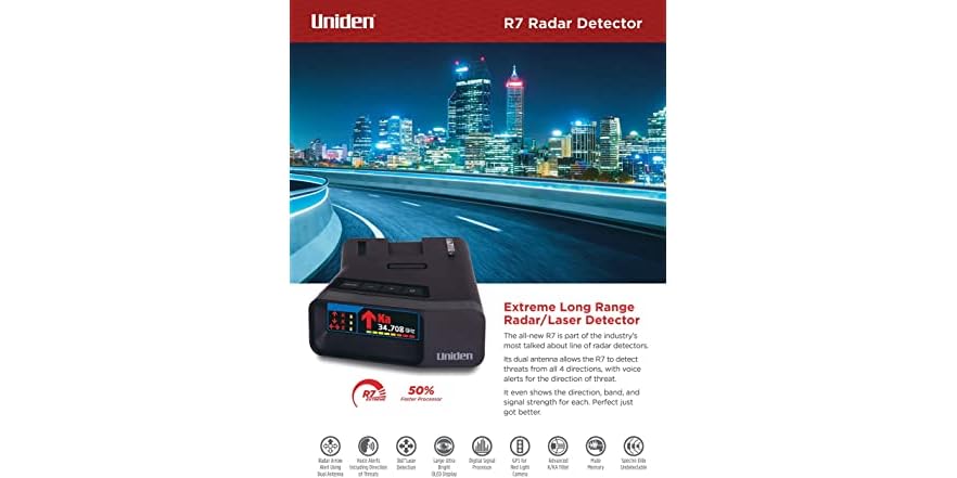 Uniden R7 Extreme Long Range Laser Radar Detector