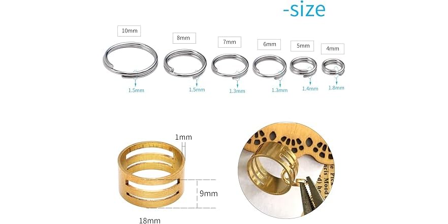 Aylifu Iron Split Rings, 1 Box (100g)