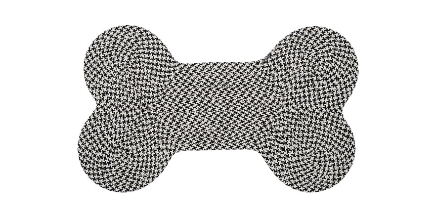 Black Dog Bone Houndstooth Rug - 3 Sizes