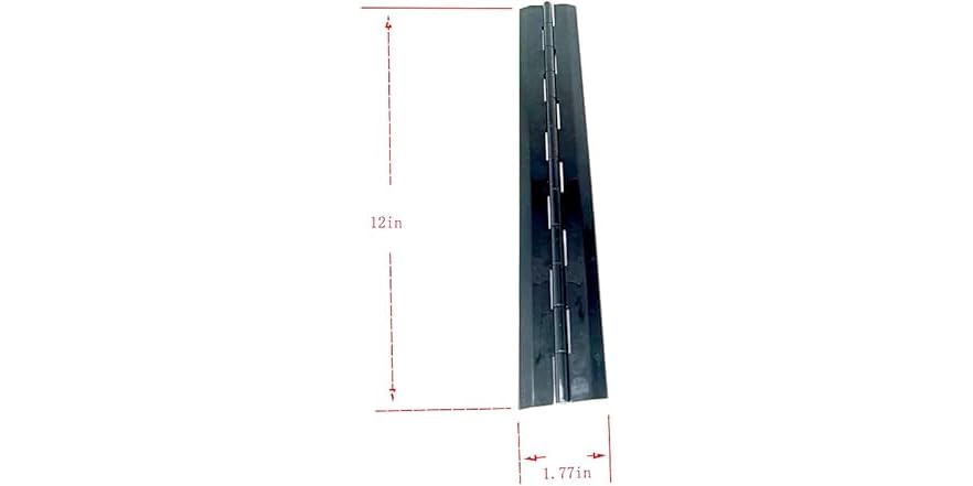 2 Pieces Piano Hinge Acrylic Black Hinge