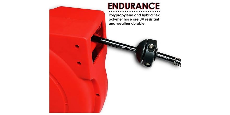 ReelWorks 1/4" x 33' Retractable Air Hose Reel