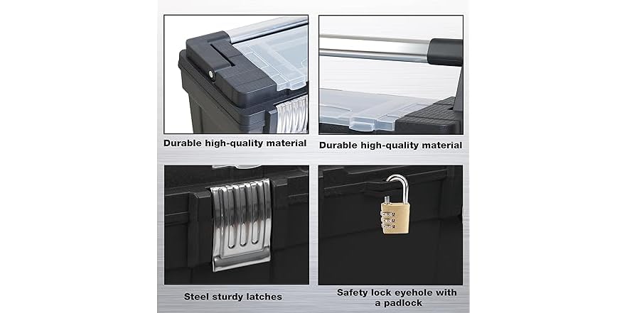 TCE Torin Plastic Tool Box Organizer Tool Box