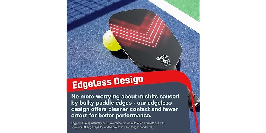 Kasaca Edgeless Pickleball Paddle Beginners