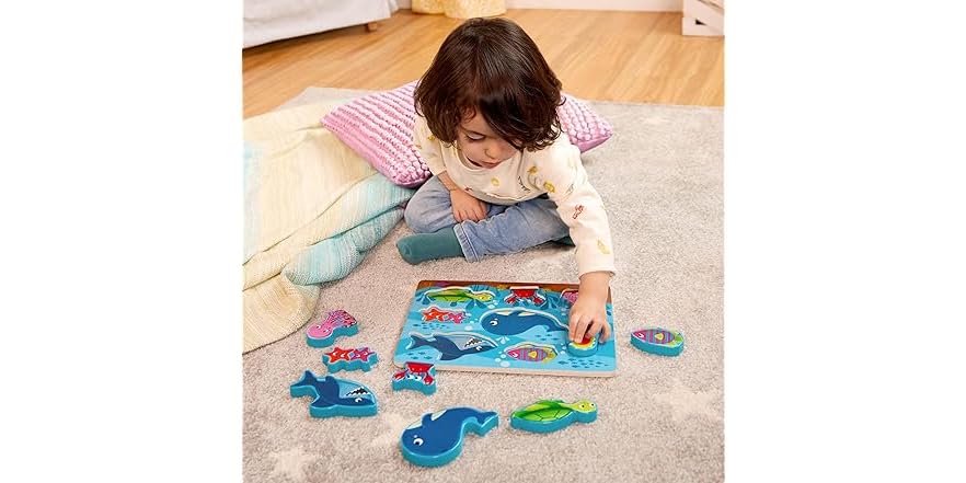 B. toys – Chunky Wooden Puzzle 4 Pack