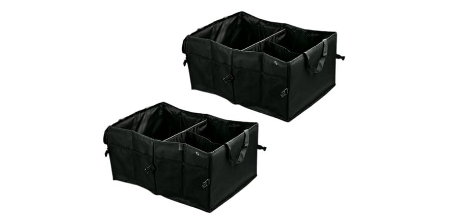 Zone Tech OR0007-2 Trunk Organizer Car Storage 2pk