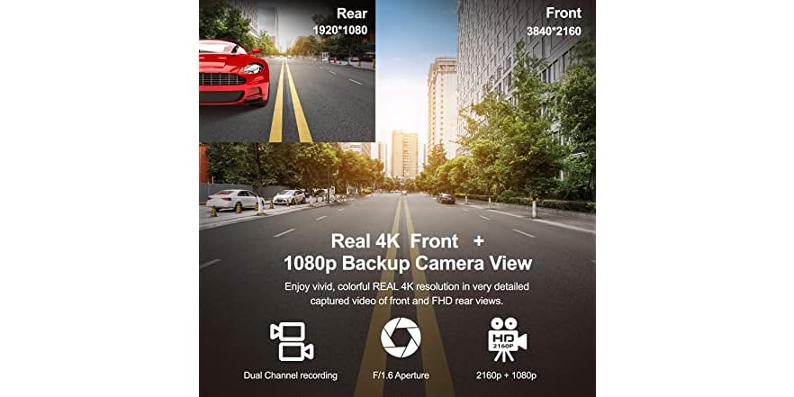 Rexing V1P Max Front and RearDash Cam Black (Open Box)