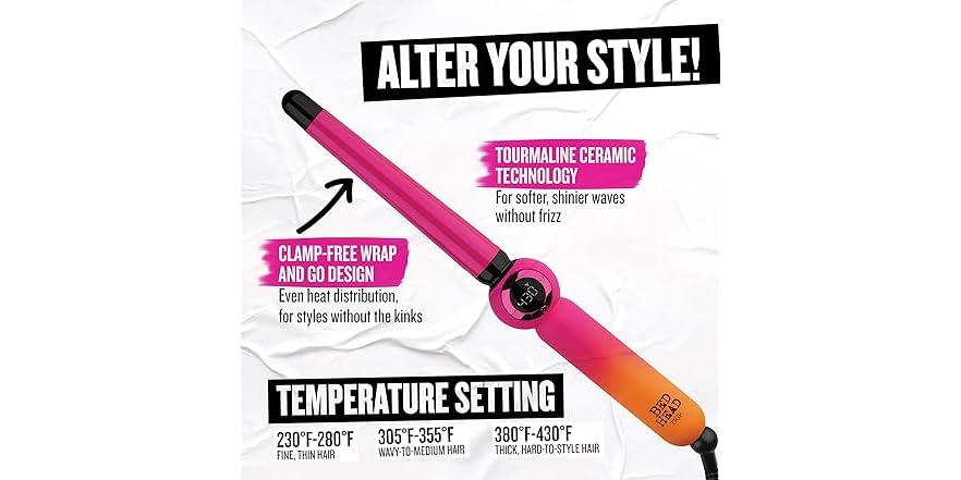 Bed Head Rock N' Waver Digital Tapered Curling Wand