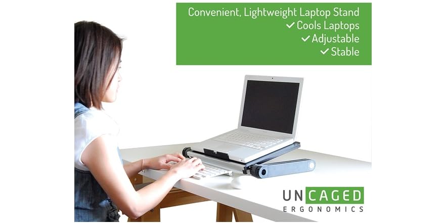 WorkEZ Light Laptop Stand Lap Desk Black