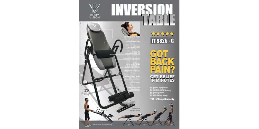 Body Vision IT9825 Premium Inversion Table