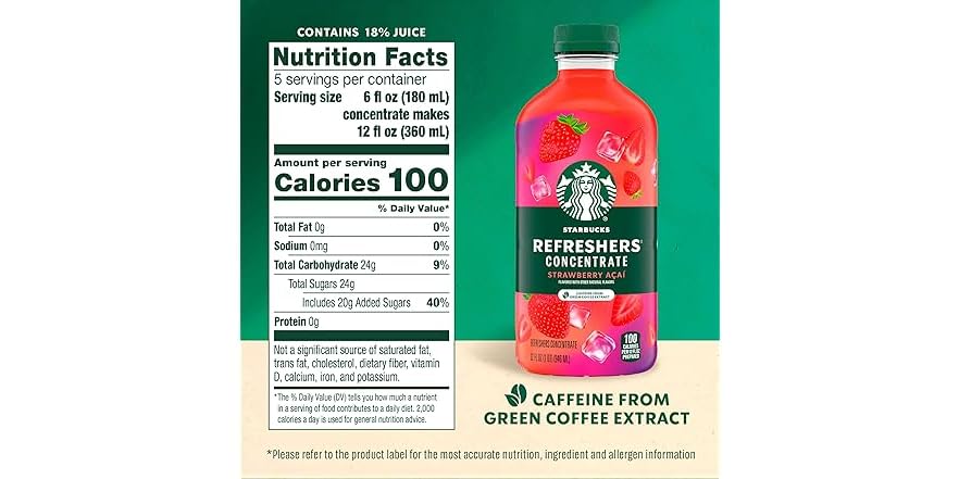 Starbucks Refreshers Concentrate Strawberry Acai