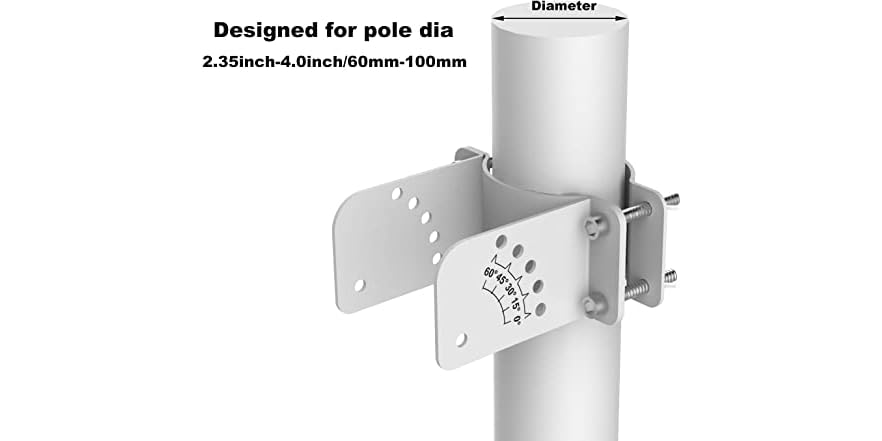 Adjustable Pole Mounting Bracket Rack