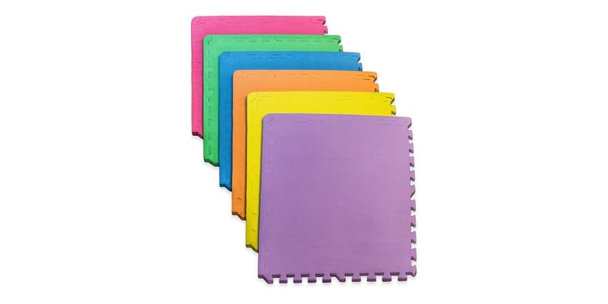Sivan Multi-Color Interlocking Exercise Mats