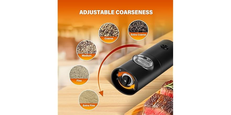 Simple Deluxe Electric Salt and Pepper Grinder