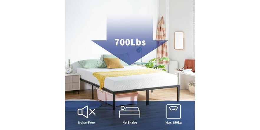 Olee Sleep Metal Bed Frame VARIES