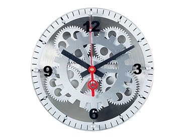 10" Moving Gear Wall Clock