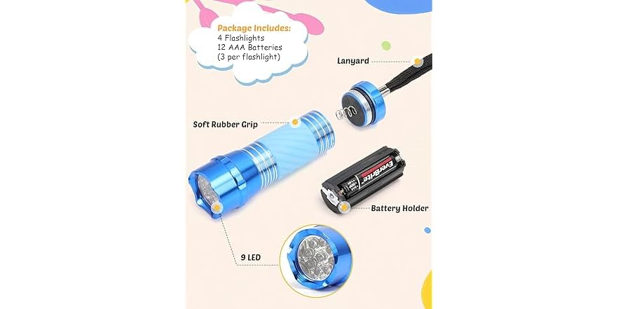 EverBrite 4-Pack Mini LED Aluminum Flashlight