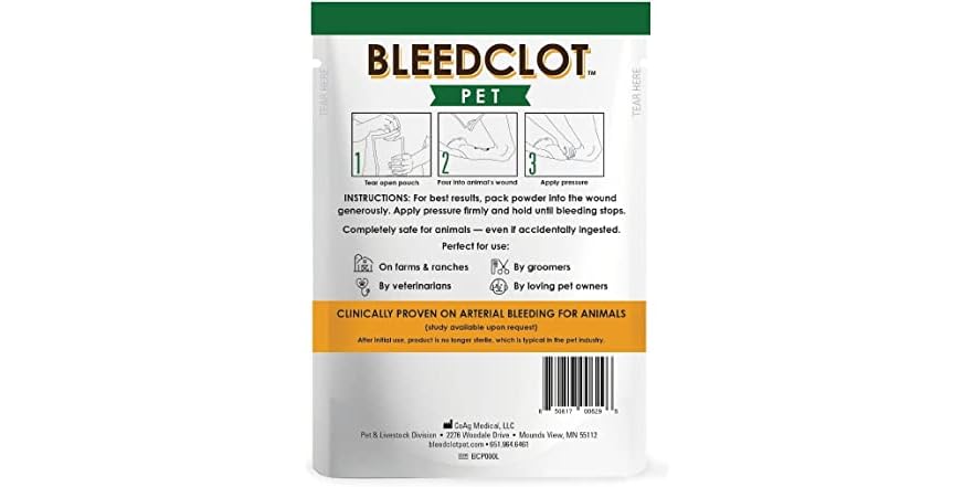 BleedStop BleedClot Pet First Aid Blood Clotting