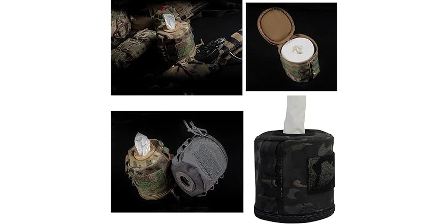 (2 Pack) Tactical Roll Paper Storage