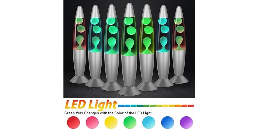 LED Color Changing Liquid Motion Lamp, Green