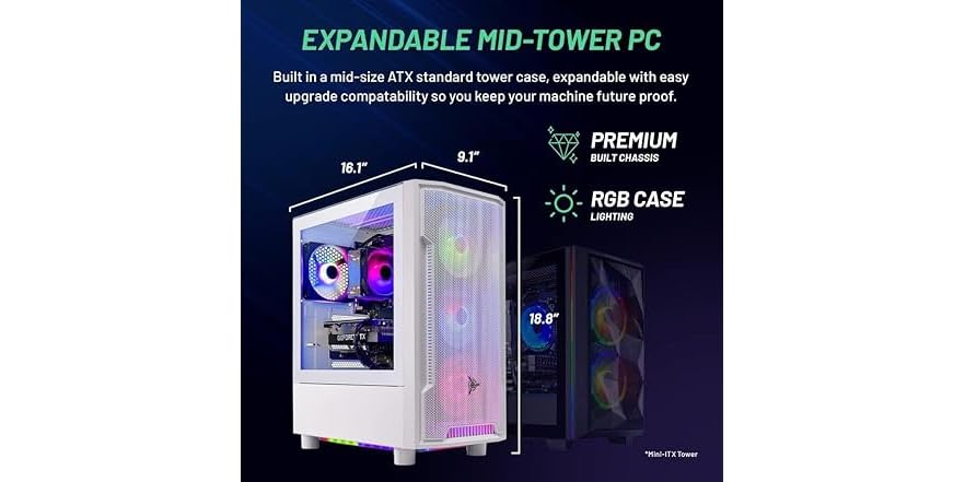 Skytech Archangel Gaming PC (i5-14400F RTX 4060 Ti)